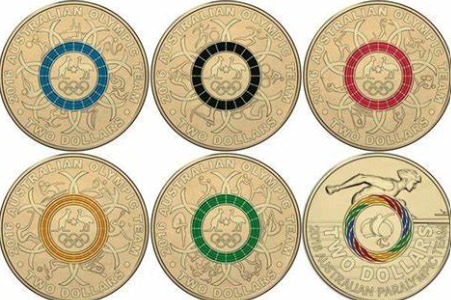 2016 $2 Rio Olympic and Paralympic coins (Circulated Condition ...